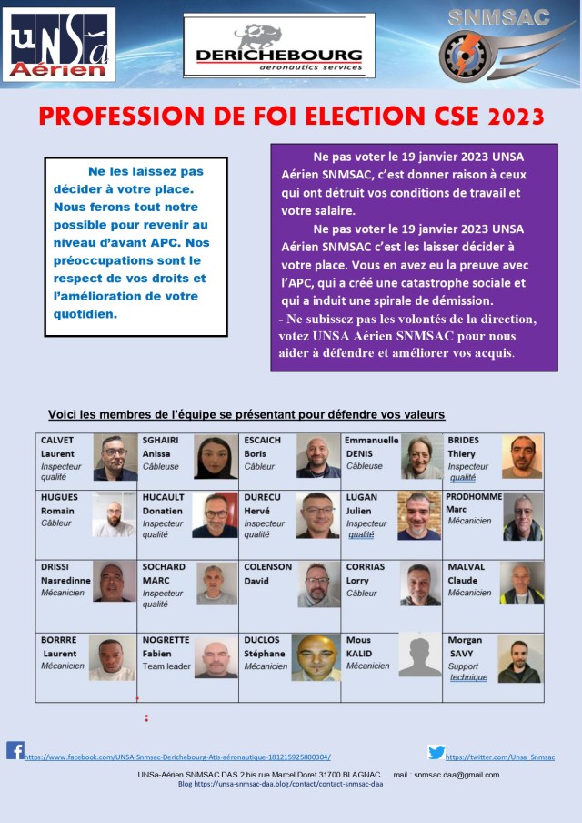 Profession De Foi Candidat